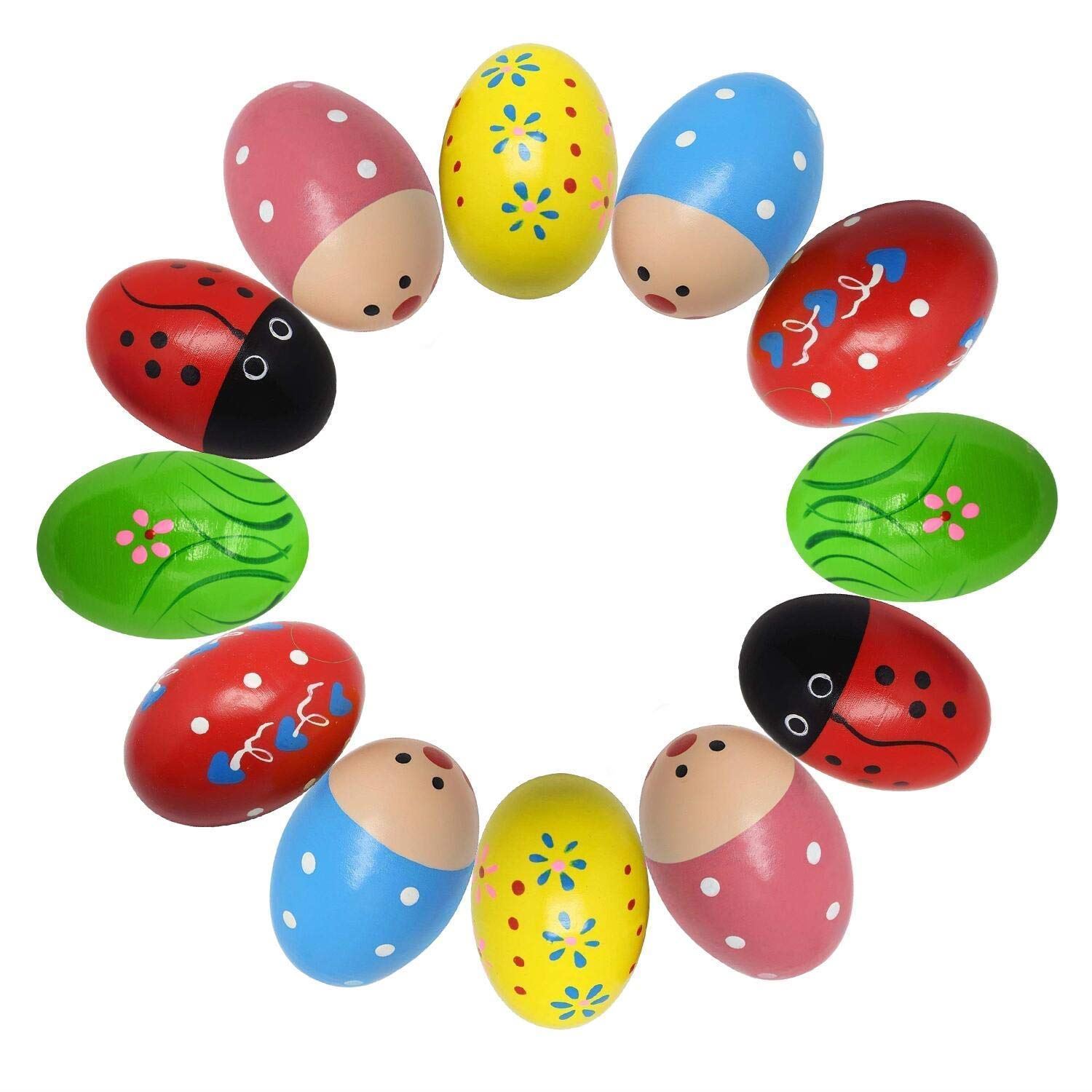 STR Wooden Egg Shaker Pair Assorted Colours
