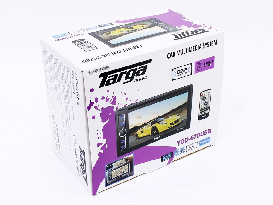 Targa TDD-670USB Double Din Bluetooth/DVD Player Radio