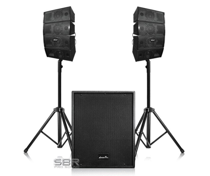 Lane Pro X-Array 18" 2000W Powered Line Array System WithDSP | SBR Pro ...