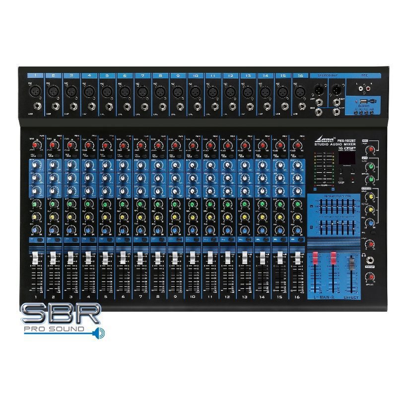 Lane PMX-1602BT 16-Channel Mixer W/Bluetooth | SBR Pro Sound
