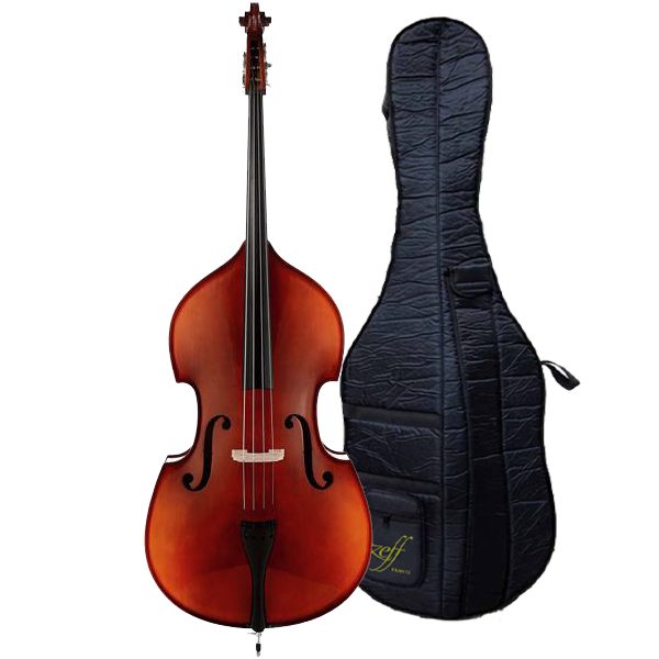 Zeff Double Bass4/4 Upright Double Bass W/Padded Bag & Bow| SBR Pro Sound