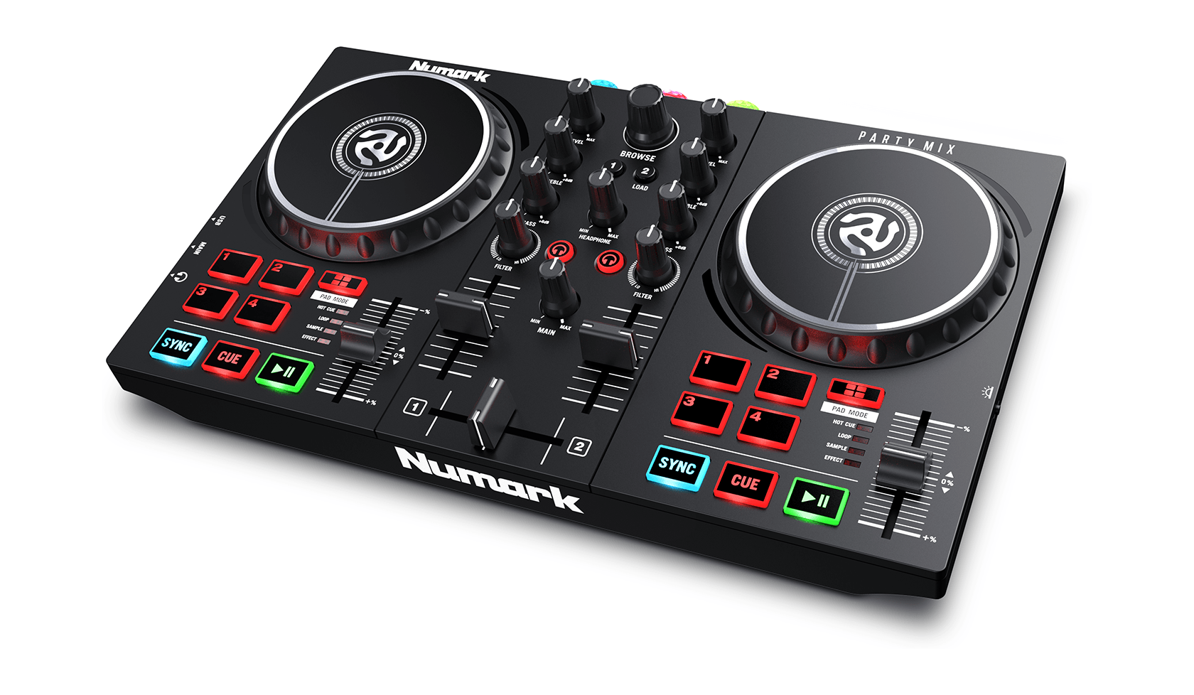 Numark Party Mix II Dj Controller With Built In Light Show | SBR Pro Sound