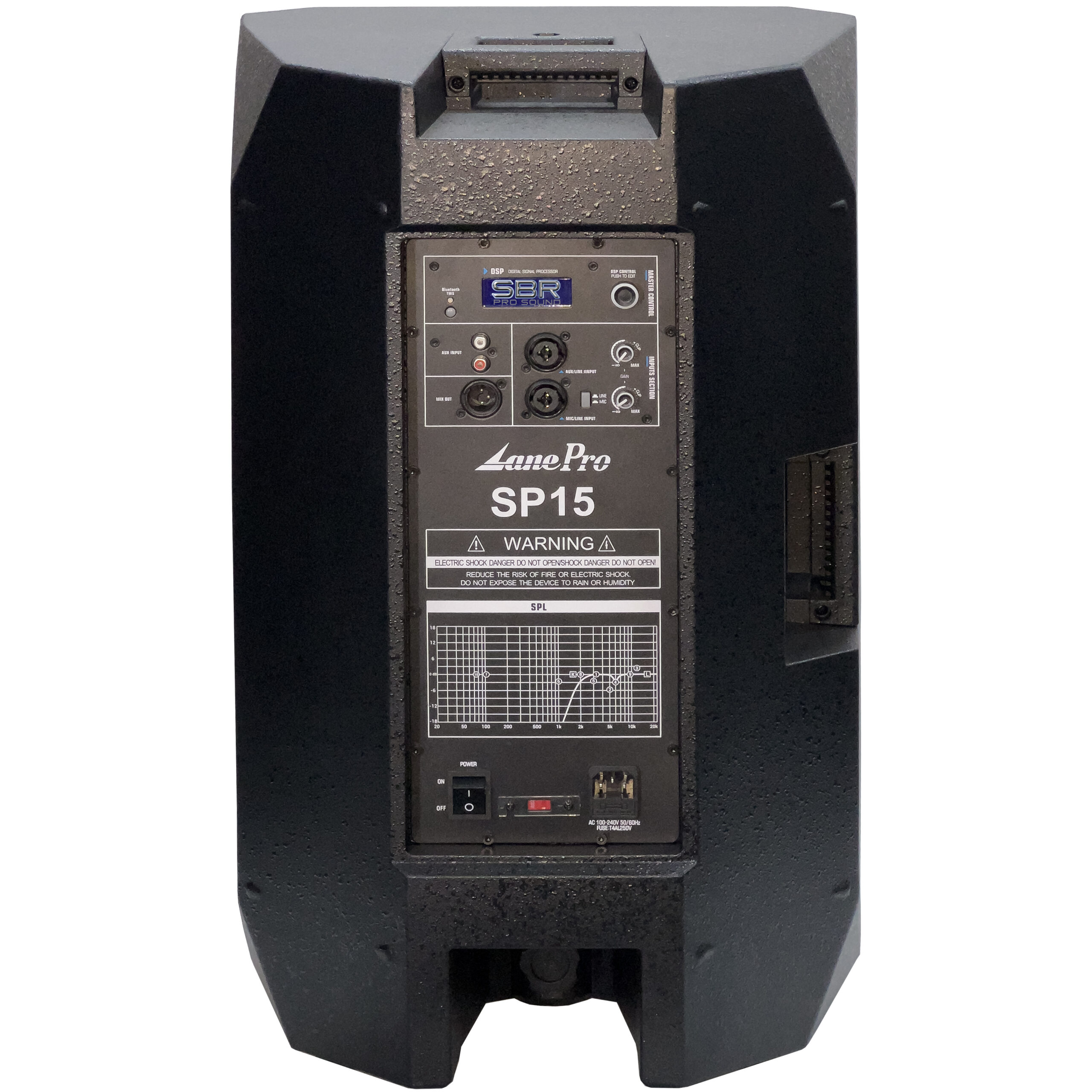 Lane Pro SP15A 15" 500Watt RMS Powered Speaker W/DSP & BT | SBR Pro Sound