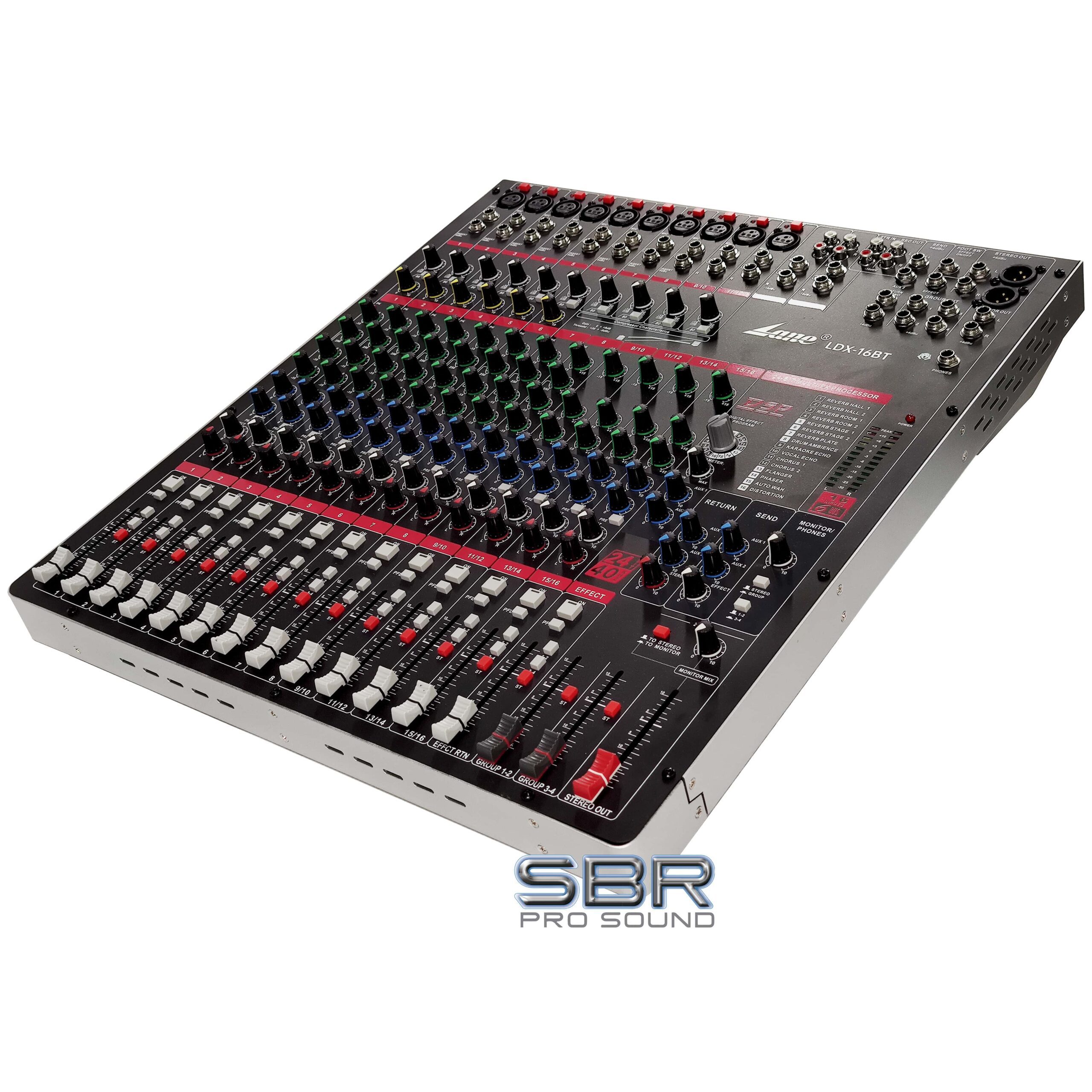 Lane LDX-16BT Professional 16-Channel Mixer With DSP & Effects | SBR ...