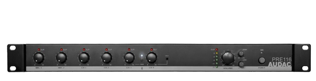 Audac PRE116 6 Channel Stereo Preamplifier
