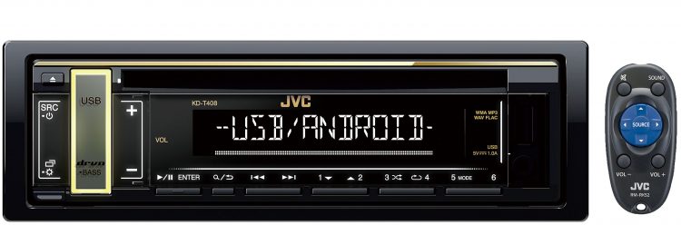 JVC KD-T408 Single Din Radio with CD USB And AUX Input | SBR Pro Sound