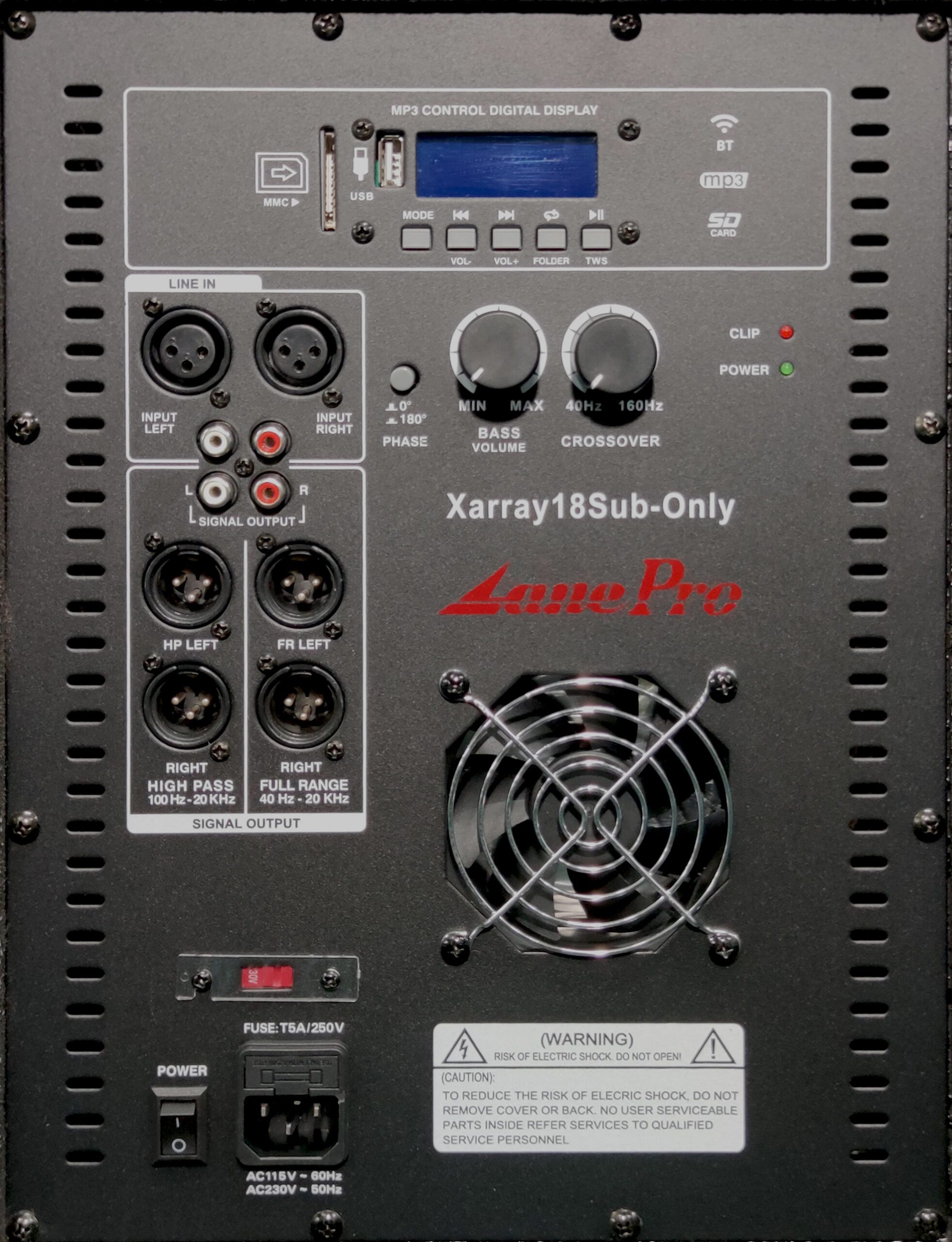 Lane Pro LS118A 18" 600Watt RMS Powered Subwoofer | SBR Pro Sound