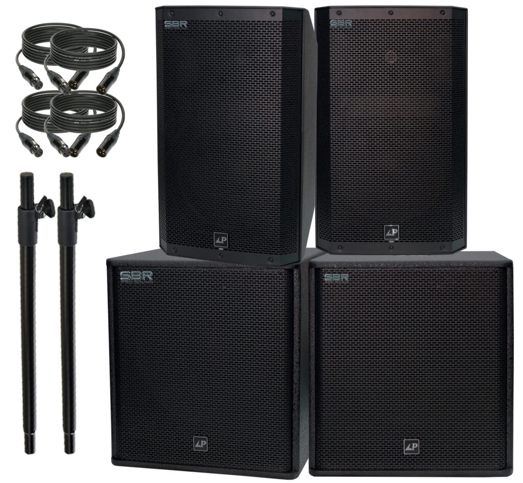 Lane Professional Powered PA Speaker 10 000w system W/Stand SBR Pro Sound
