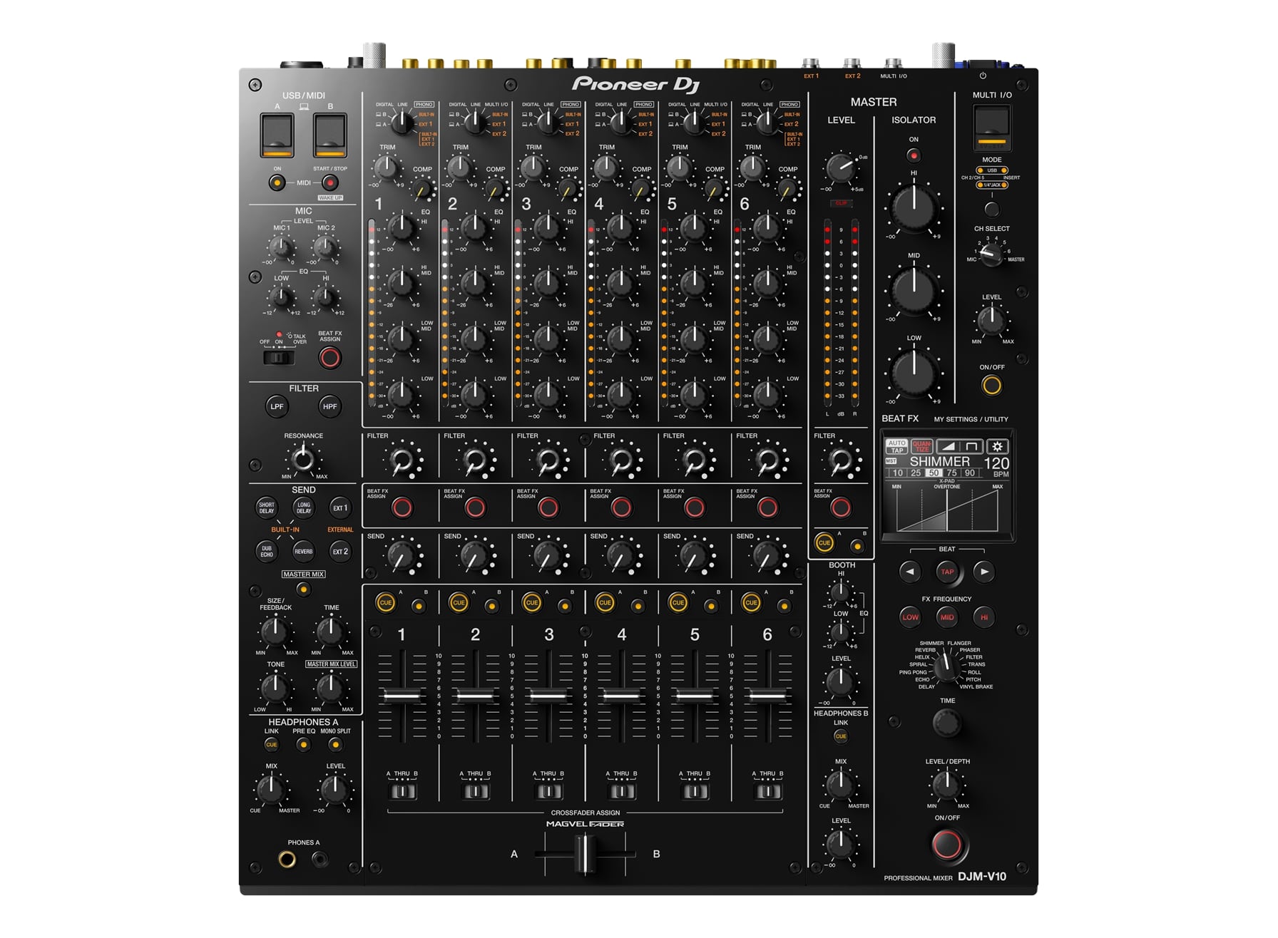 Pioneer DJM-V10 6-Channel Professional DJ Mixer | SBR Pro Sound