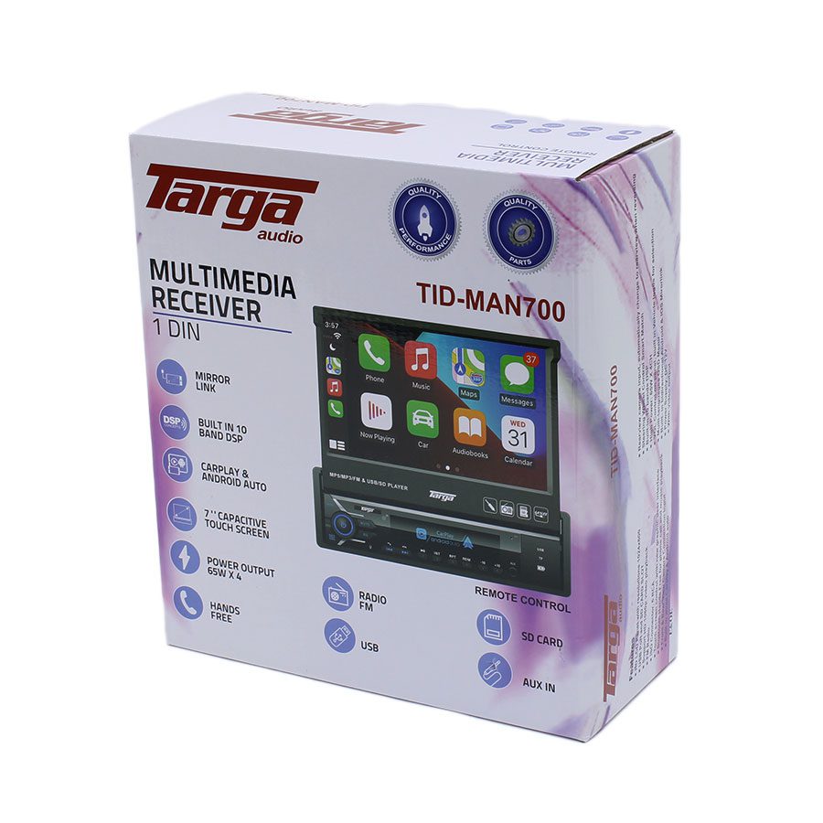 Targa TID-MAN700 7-inch Manual In-Dash Digital Media Receiver W/Android ...