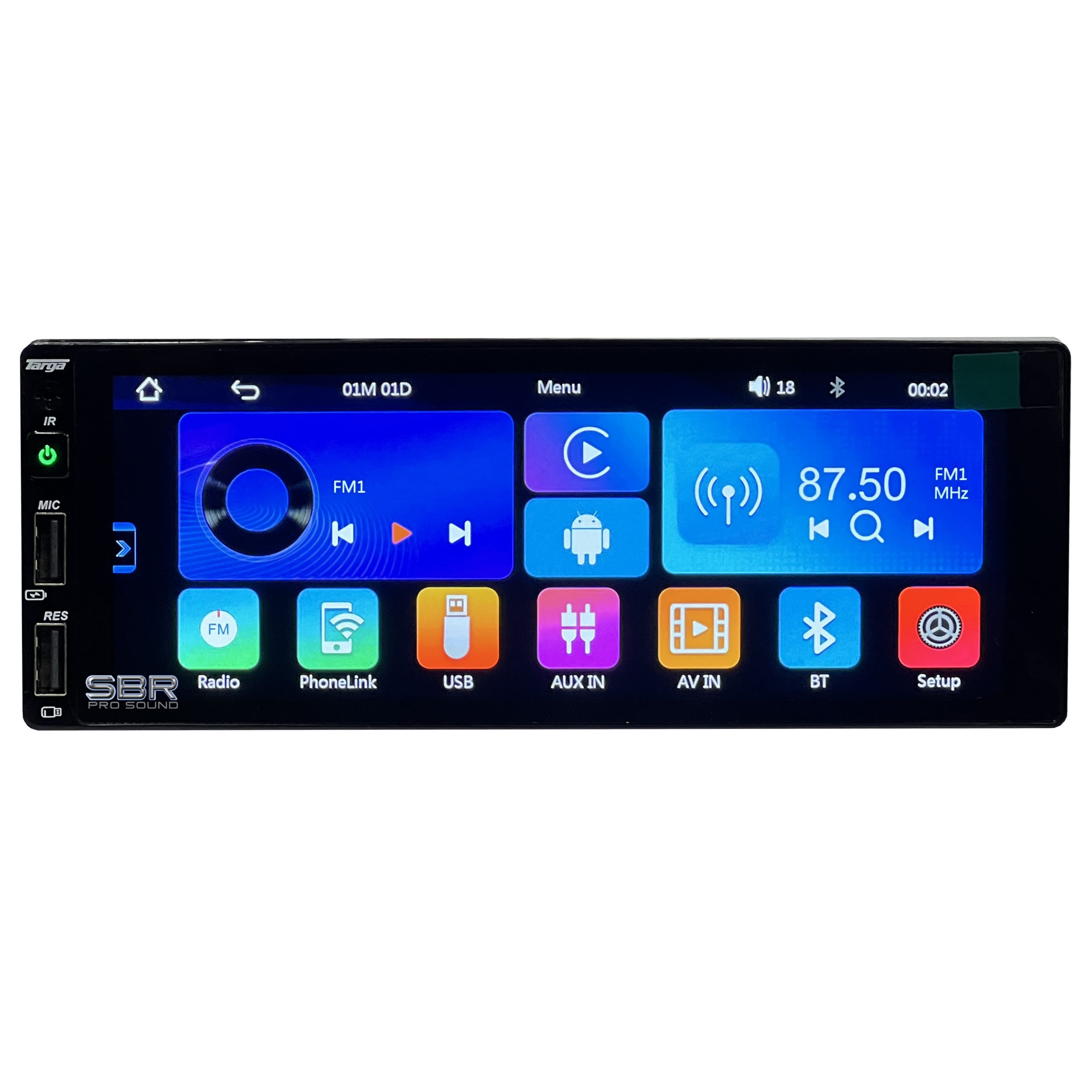 Targa TG-686CPAA Digital Media Player With Android Auto & Apple SBR Pro ...