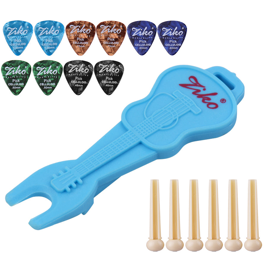 Ziko DG-168 Guitar Accessory Pack w/ Bridge Pin Puller | SBR Pro Sound
