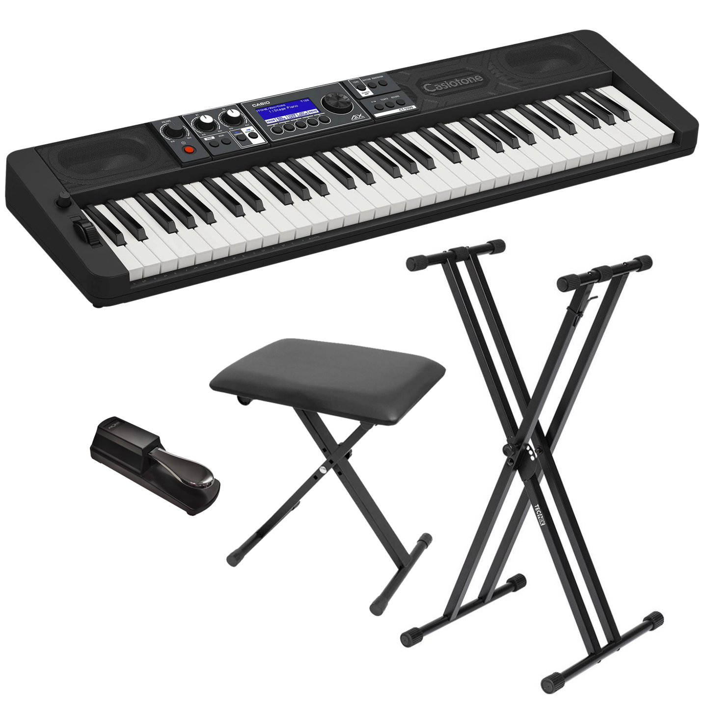 Casio CT-S500 Bundle Casiotone 61-Key Keybaord Bundle | SBR Pro Sound