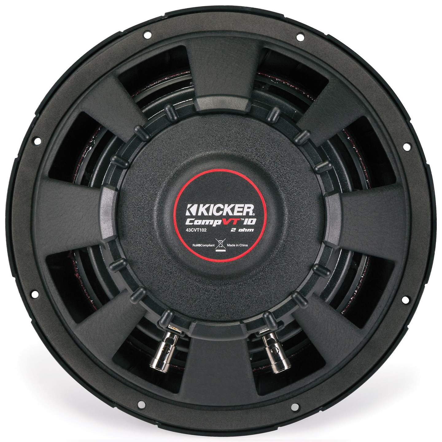 Kicker CompVT 43CVT104 10-inch 350Watt RMS Slim 4-Ohm Subwoofer | SBR ...