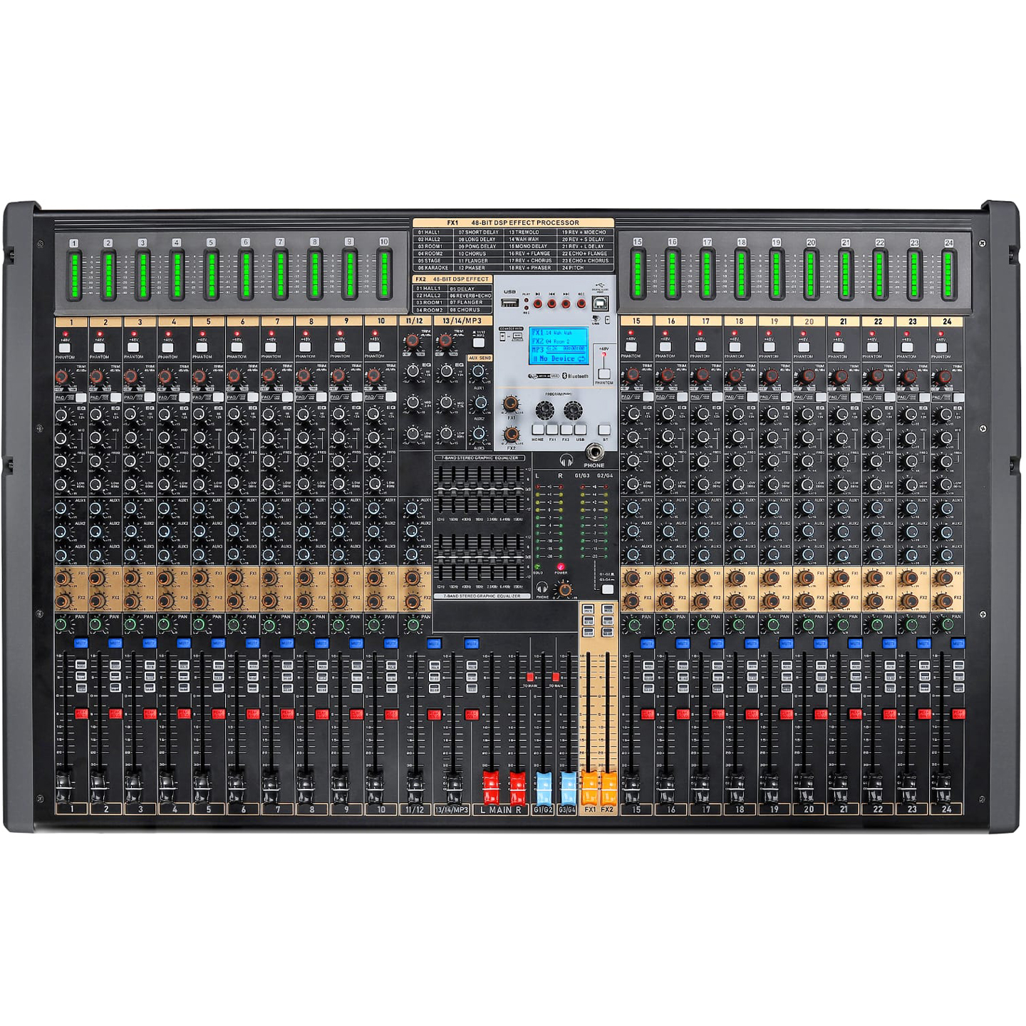 Lane ProTFB-24 Professional 24-Channel Desk Mixer Multi FX | SBR Pro Sound