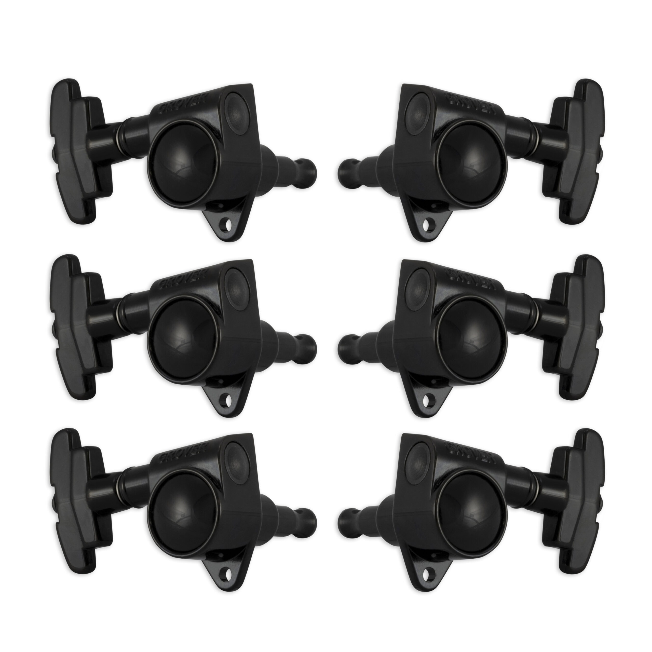 Grover Super Rotomatics 109 - Black Chrome 14:1 Ratio Machine Heads ...