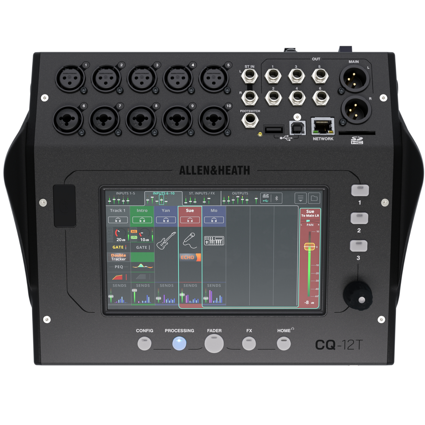 Allen & Heath CQ-12T 12-Channel Ultra-Compact Digital Mixer | SBR Pro Sound
