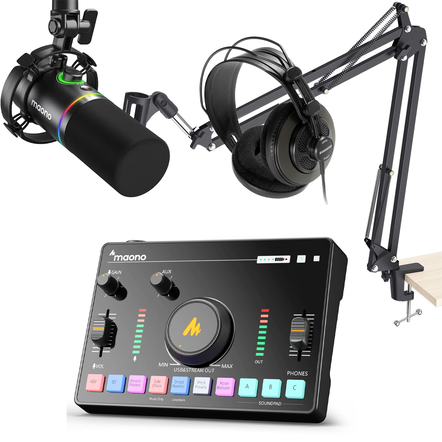 MAONO Maonocaster Stream Audio Interface + Mic Bundle | SBR Pro Sound