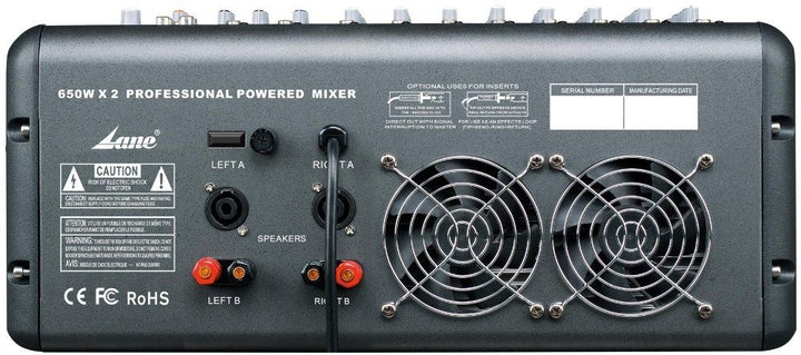 Lane PMX1660 16-Channel Powered Mixer W/BT & USB| SBR Pro Sound