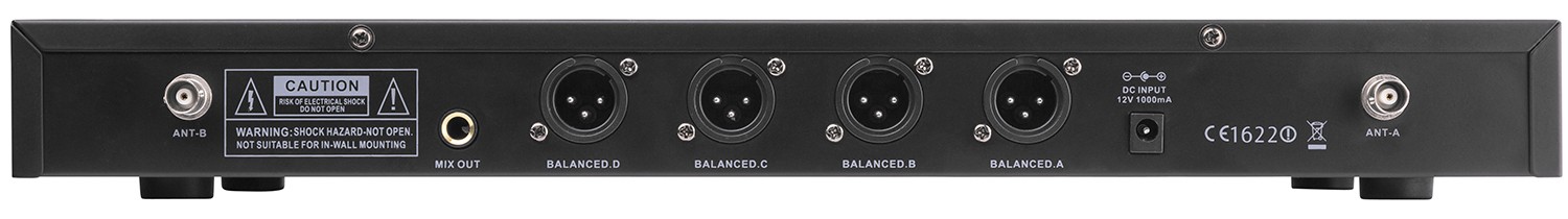 Power Dynamics PD504B 4-PC Wireless Headset/Lapel Mic SystSBR Pro Sound