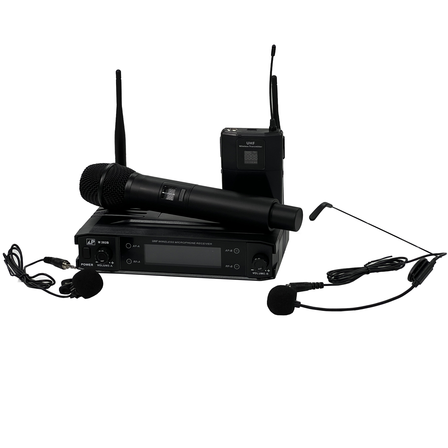Lane M202B Handheld & Lapel Wireless UHF Microphone System | SBR Pro Sound