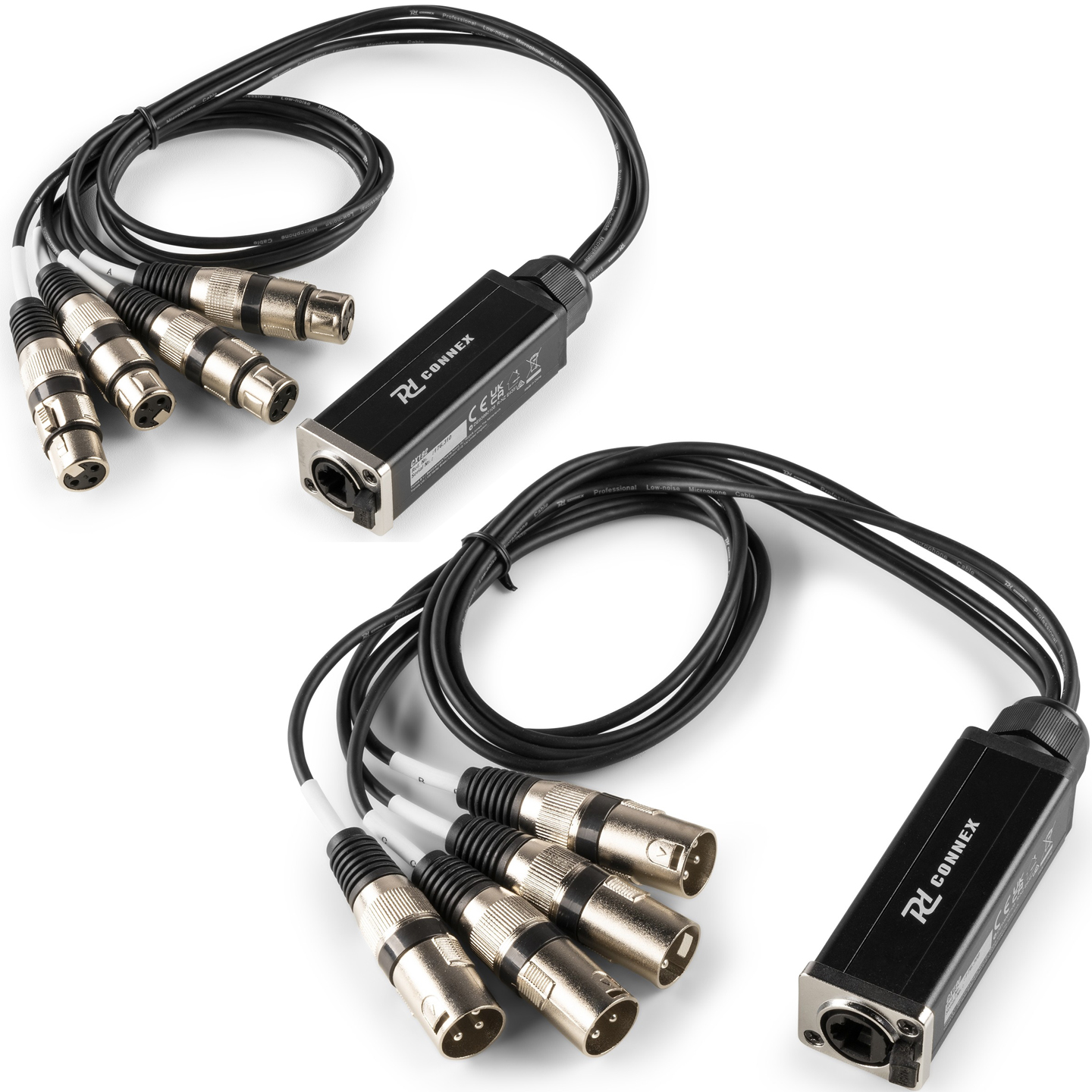 PD Connex RJ45 to 4 x XLR Male + RJ45 to 4 x XLR Female Pack | SBR Pro ...