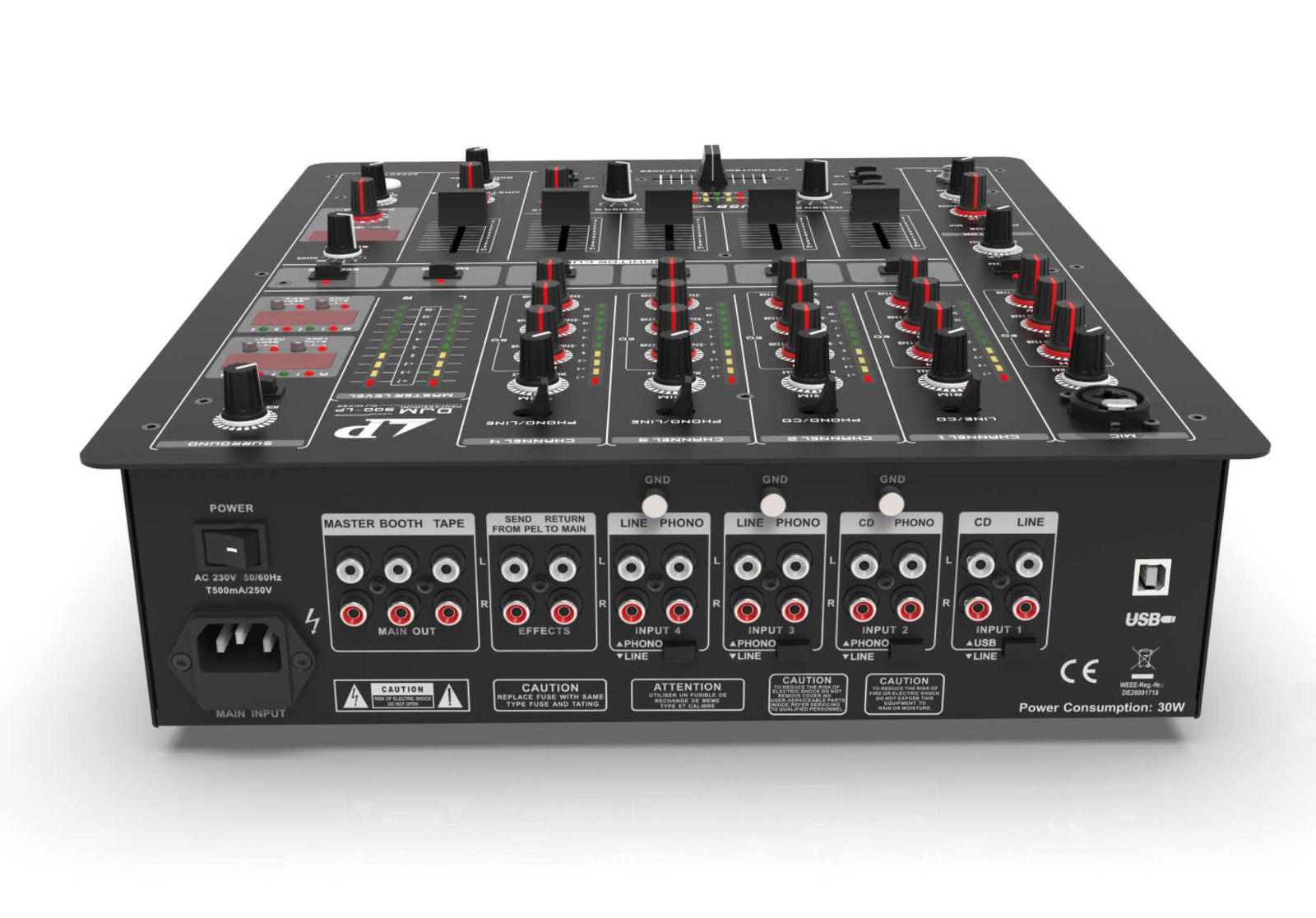 Lane Pro DJM 900 4-Channel DJ Mixer W/EFX & USB Media | SBR Pro Sound