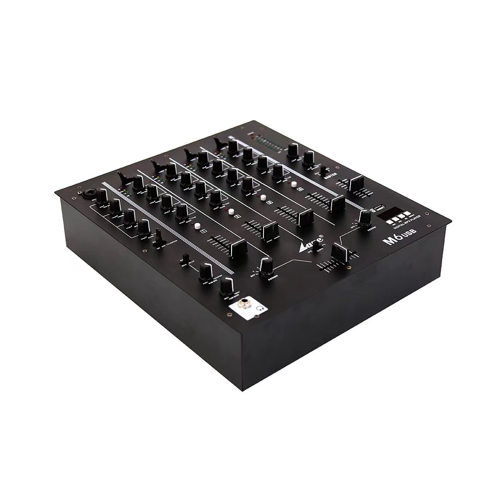 Lane Pro M6 USB 4-Channel DJ Mixer W/USB Media Player | SBR Pro Sound
