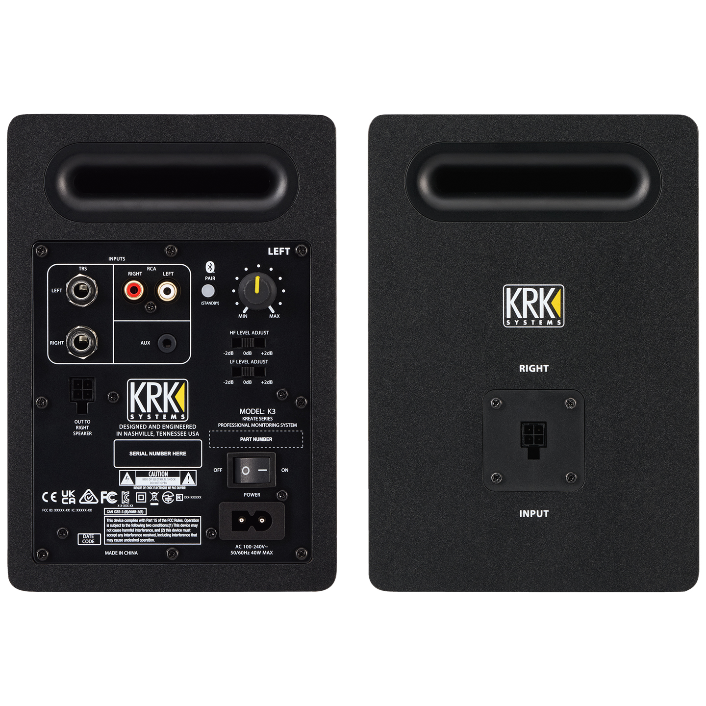 KRK Kreate K3 - Active 3" Two-Way Studio Reference Monitor Pair | SBR ...