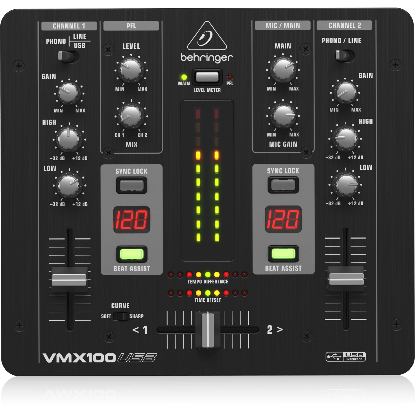 Behringer VMX100USB - Professional 2-Channel DJ Mixer | SBR Pro Sound